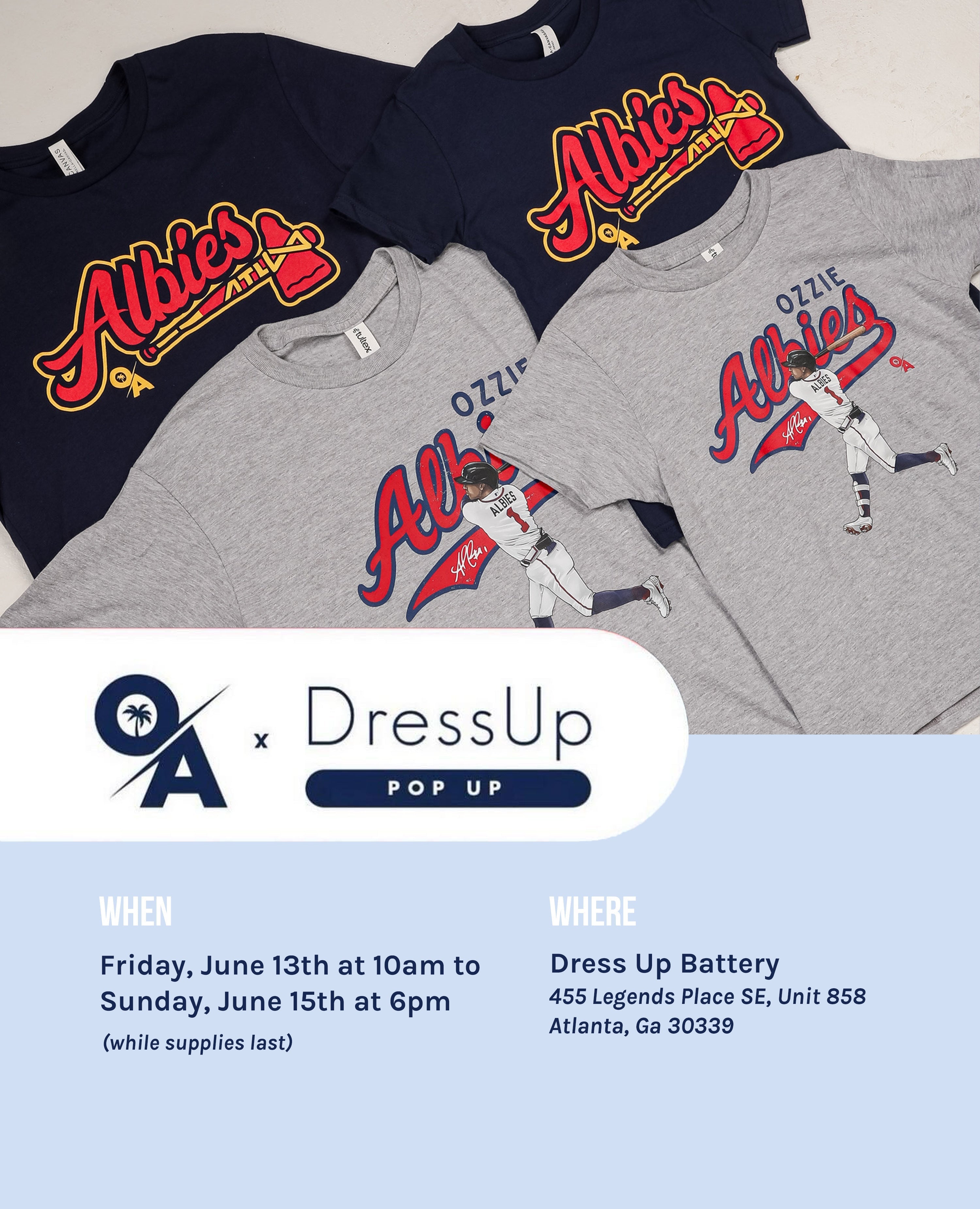 Ozzie Albies Foundation Pop-Up | Cute Exclusive Merchandise ...