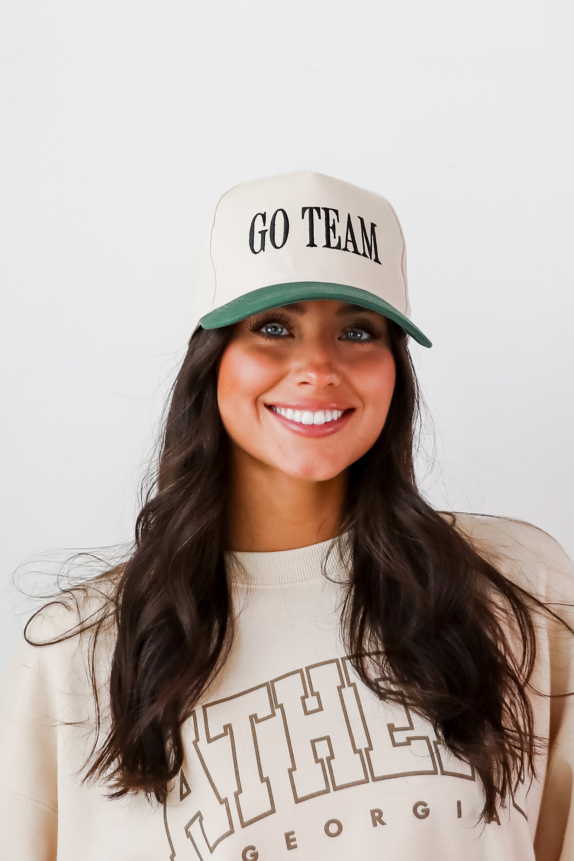 Hunter Green Go Team Color Block Embroidered Hat | Dress Up