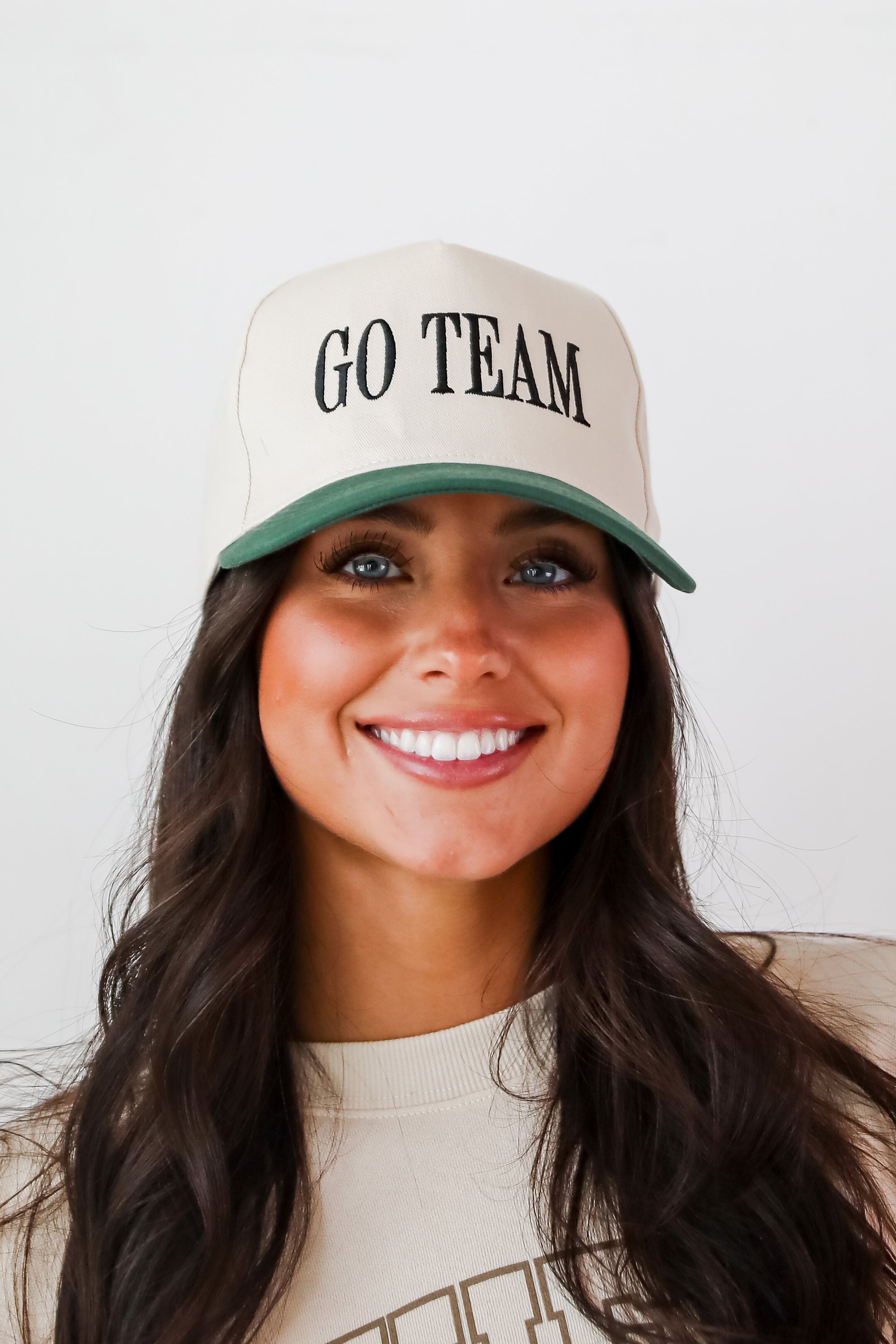 Hunter Green Go Team Color Block Embroidered Hat | Dress Up