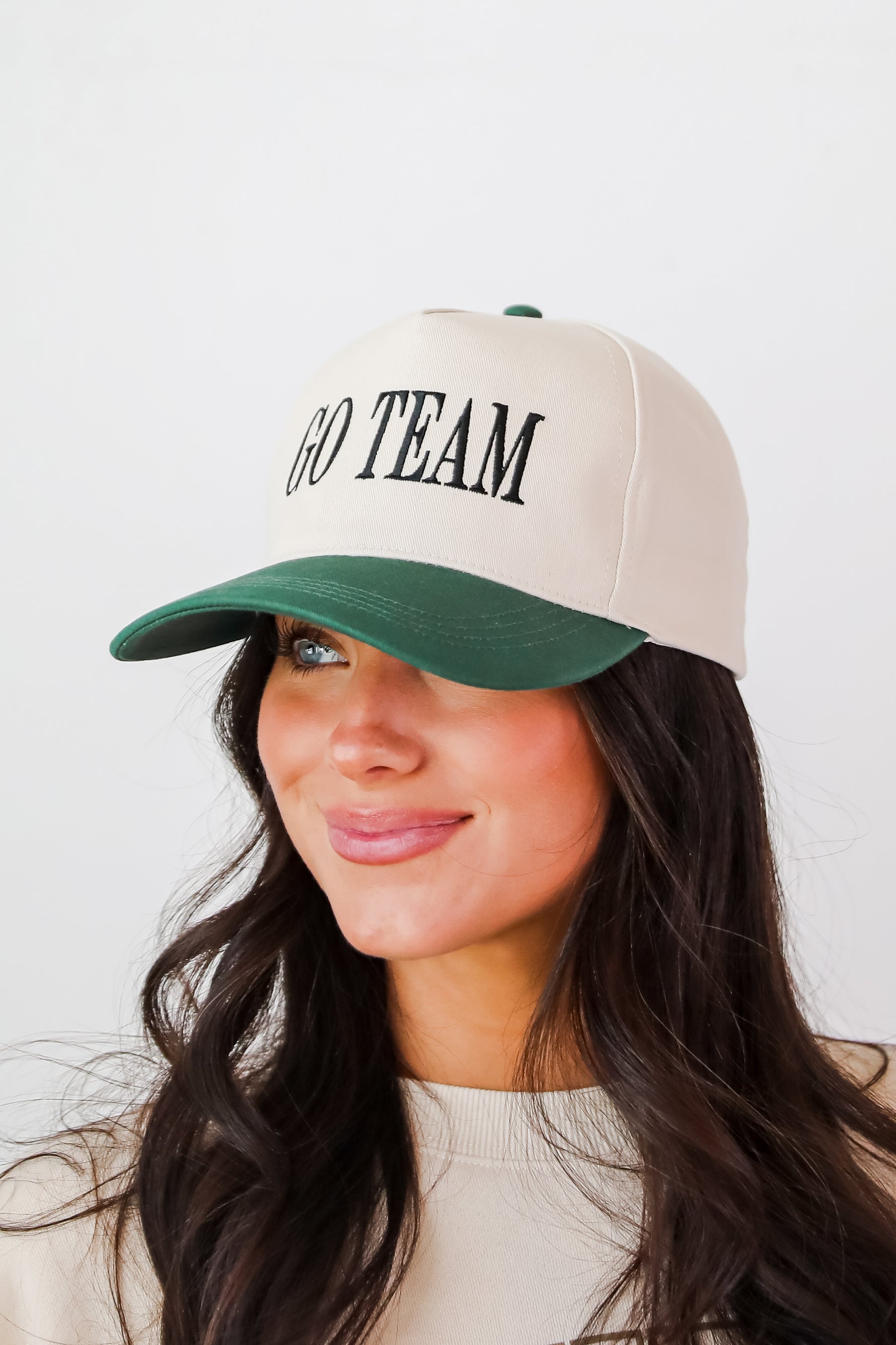 Hunter Green Go Team Color Block Embroidered Hat | Dress Up
