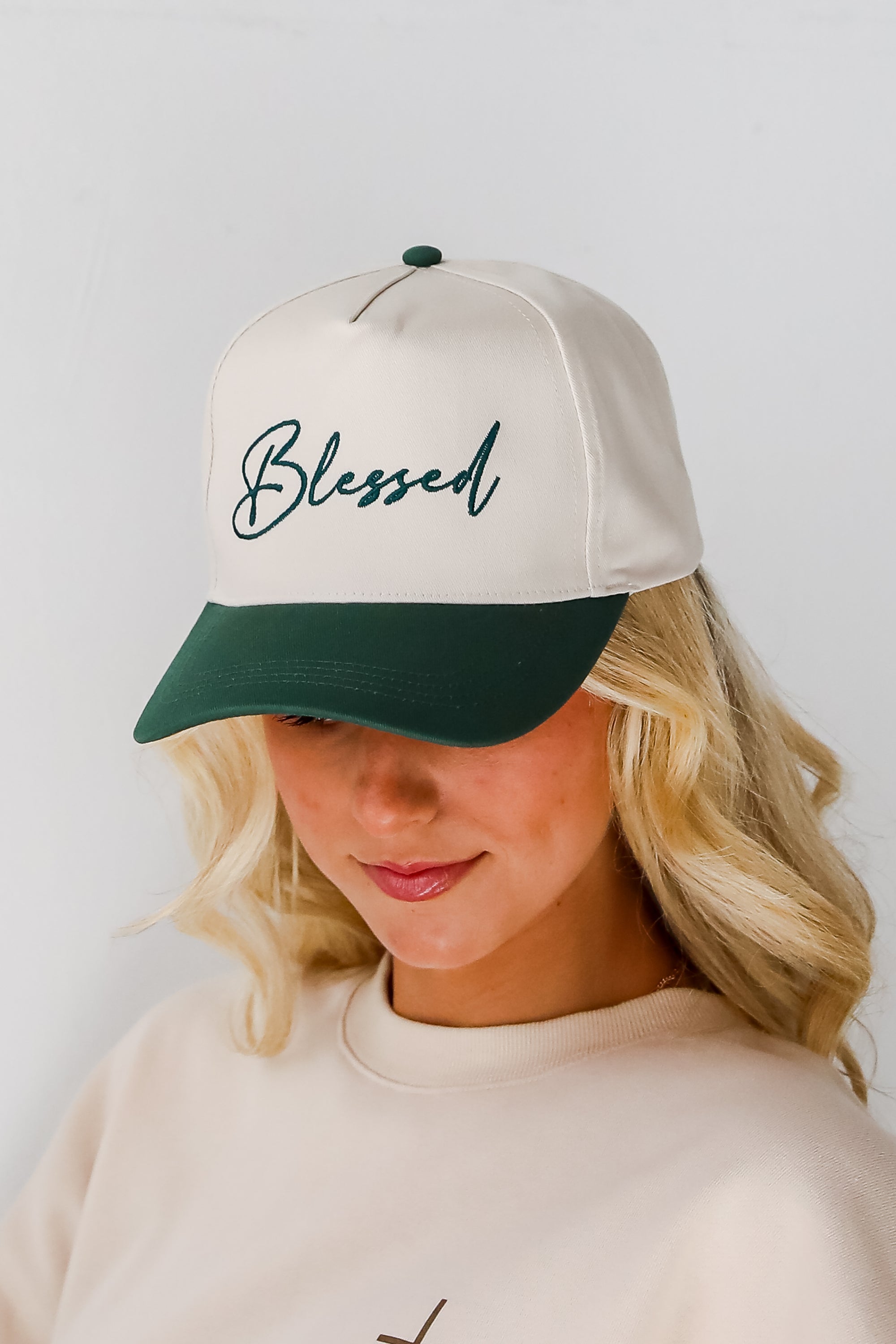 Blessed Color Block Embroidered Hat | DU Exclusives | DressUp – Dress Up