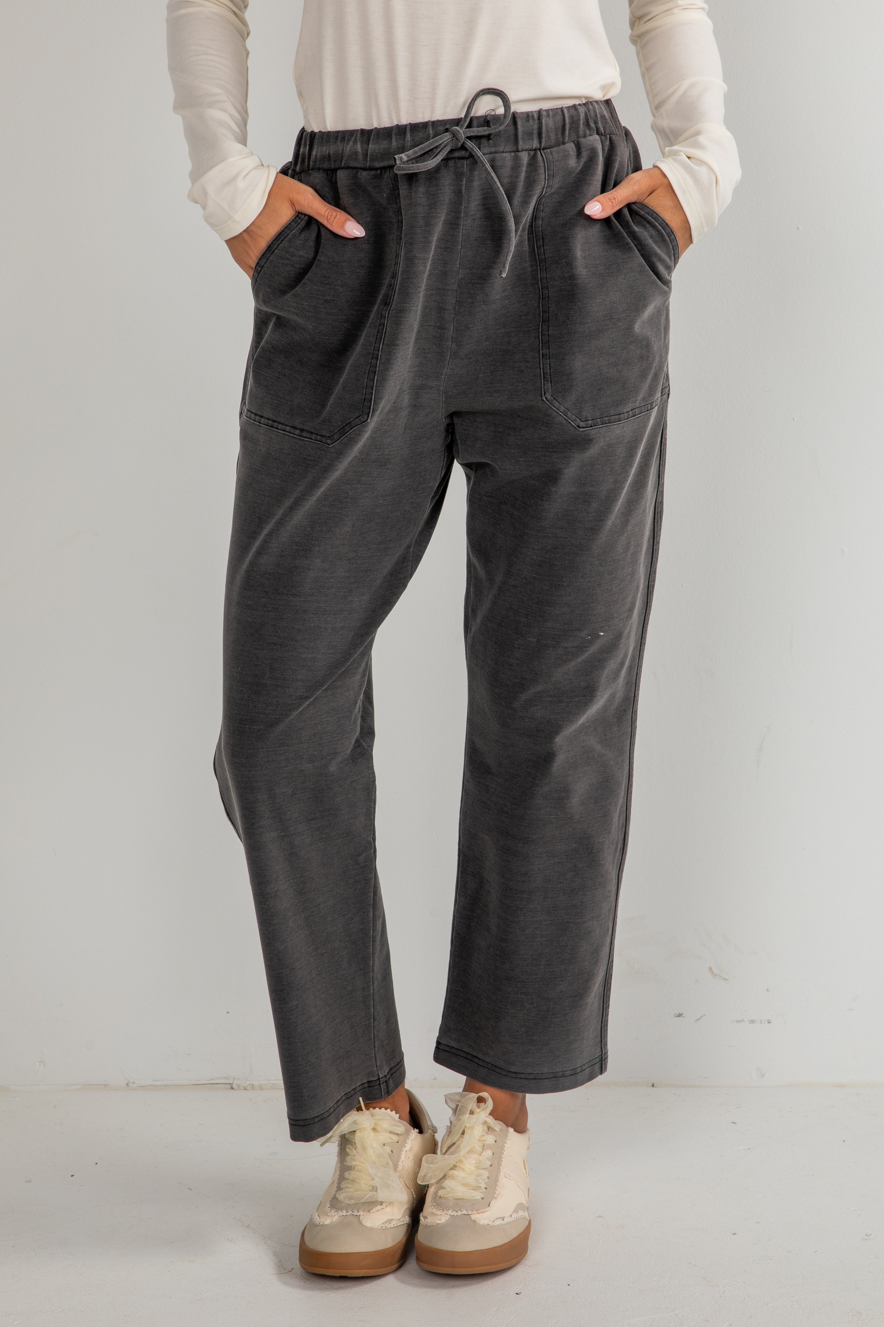 Trendy Grey Drawstring Pants | Women's Pants | ShopDressUp – Dress Up