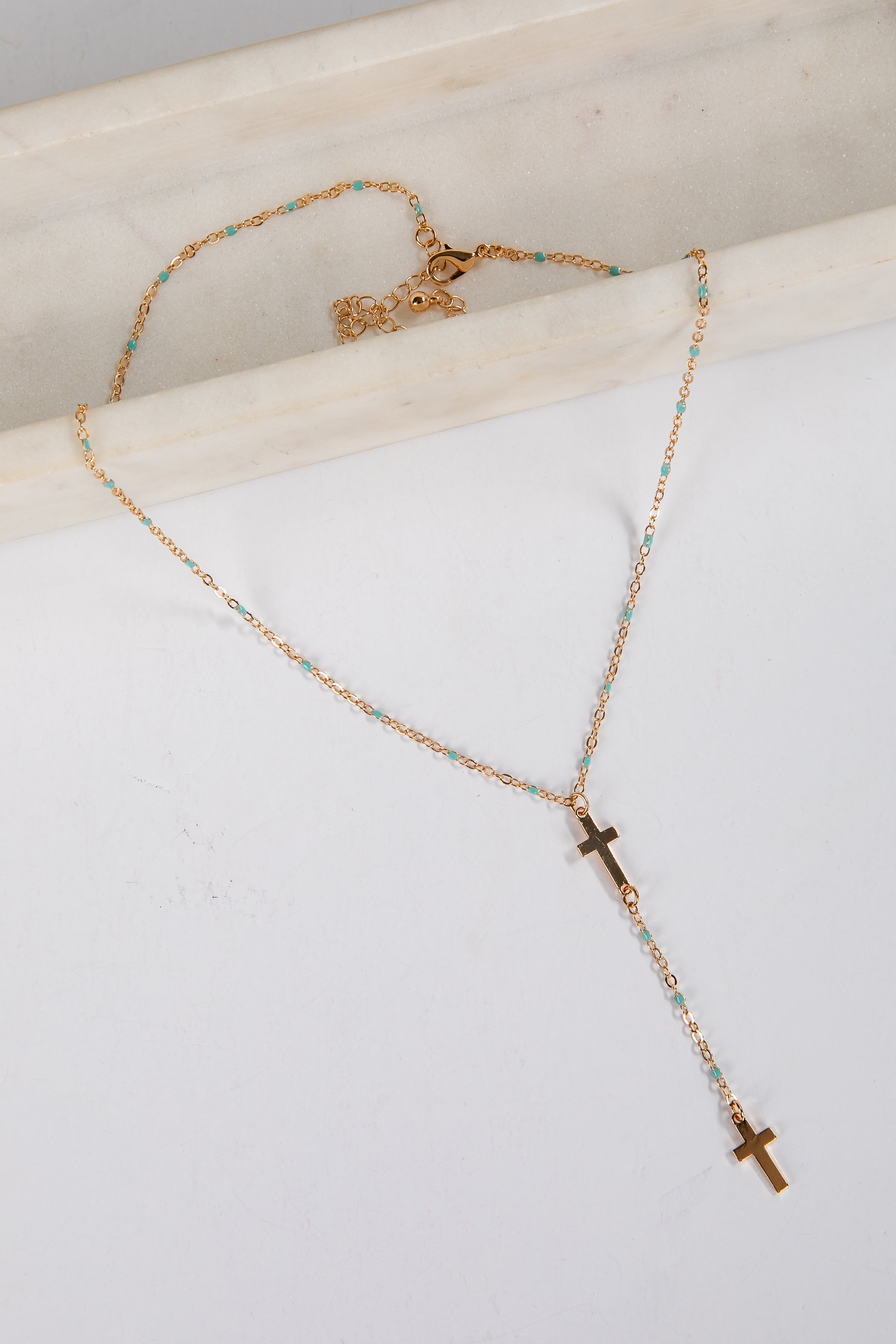 Cute Mint Cross Necklace | Charm Necklaces | ShopDressUp – Dress Up