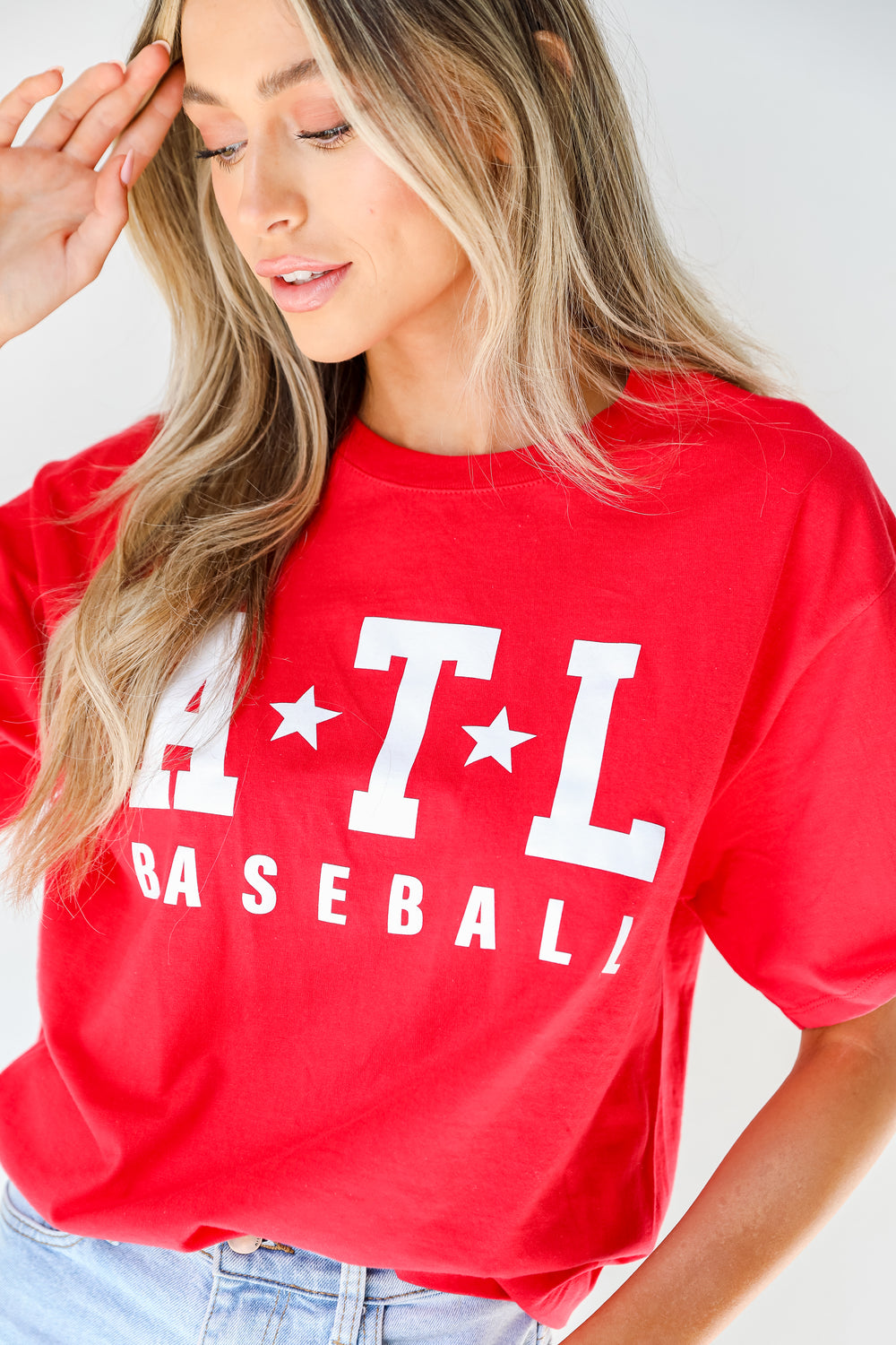 Red ATL Baseball Star Tee | DU Exclusives | Dress Up